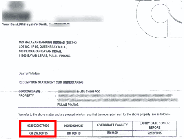 How I saved RM 14,451 from bank's refinancing mistake - LCF on Personal ...